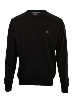 PAUL  SHARK Paul & Shark Round Neck Logo Pullover - Black