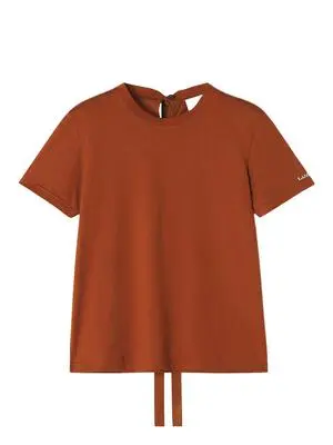 LANVIN Tie-detail Crewneck Top - Red