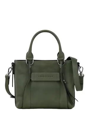Longchamp Small Leather Tote Bag - Black