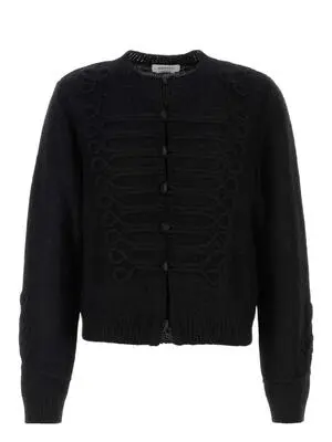 Alexander McQueen Embellished Crewneck Cardigan - Black