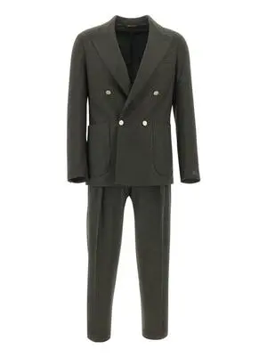 BRIGLIA 1949 Bolgheri Double-breasted Suit - Black