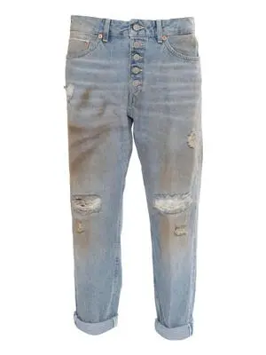 DONDUP Dondup Koons Tapered Distressed Jeans Gray