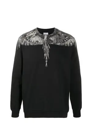MARCELO BURLON COUNTY OF MILAN Wings Print Sweatshirt - Black