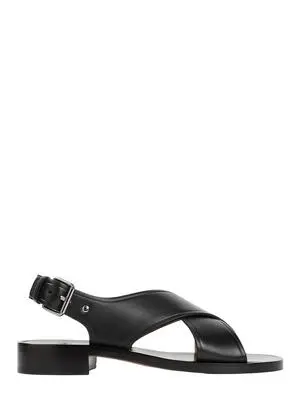 Church's Crossover Strapped Flat Sandals - Black