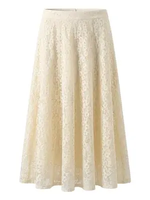 Max Mara Lace Pattern Skirt - Nude