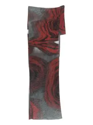 JEAN PAUL GAULTIER Jean Paul Gaultier Blurry Roses Asymmetrical Skort