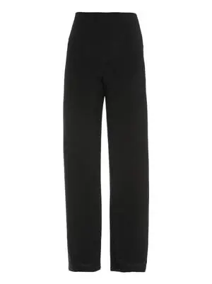 Norma Kamali Elastic-waist Wide-leg Pants - Black
