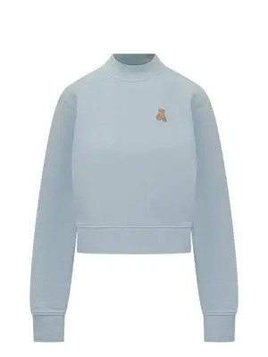 Palm Angels Teddy Bear Motif Sweatshirt - Gray
