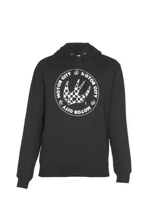 Alexander McQueen Checkerboard Graphic Hoodie - Black