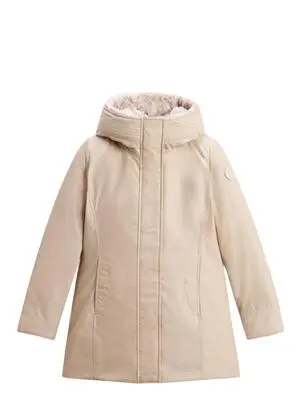 Woolrich Hooded Faux Fur Lined Jacket - Oxford Tan