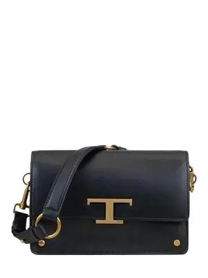TOD'S Tod's Leather Mini Shoulder Bag With T Logo Buckle