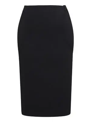 ALAÏA Alaia Upstitched Circle Midi Pencil Skirt