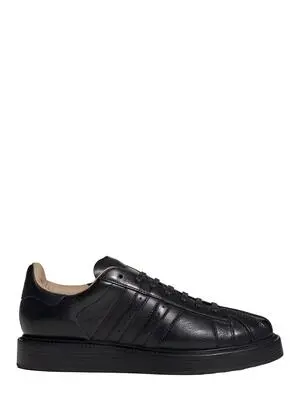 ADIDAS ORIGINALS Superstar Lace-up Leather Sneakers - Core Black