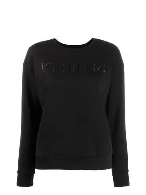 Iceberg Logo Embroidered Sweatshirt - Black