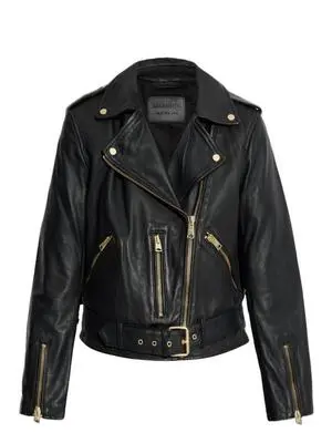 ALLSAINTS Classic Leather Biker Jacket - Black
