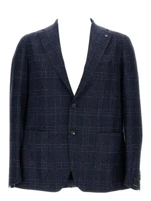 Tagliatore Single-breasted Tweed Blazer - Black