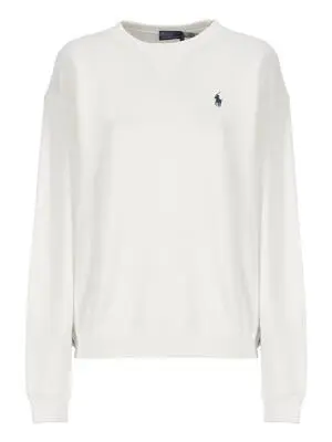 Polo Ralph Lauren Lightweight Fleece Crewneck Pullover - White