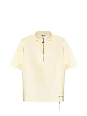 Attico Logo Detailed Half-zip Polo Top - White