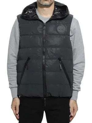 HYDROGEN Hooded Padded Vest - Black