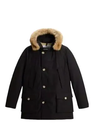 Woolrich Hooded Parka With Removable Fur Trim - Black