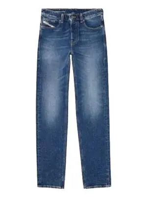 DIESEL® Straight-leg Jeans With Logo Patch - Blue