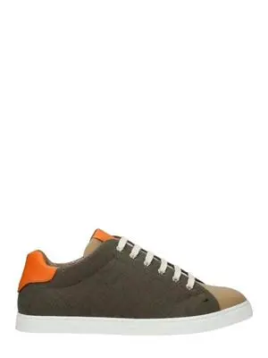 Fendi Ff Monogram Lace-up Sneakers - Brown