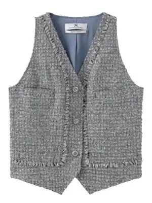 Marissa Chiara V-neck Sleeveless Vest - Blue