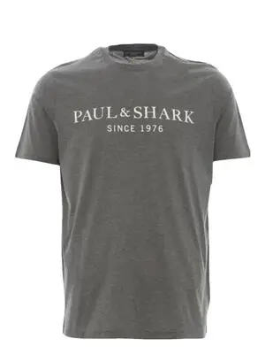 PAUL  SHARK Logo Details T-shirt - Gray