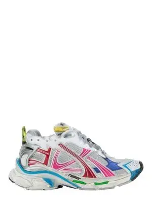 Balenciaga Lace-up Runner Sneakers - White