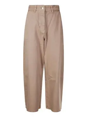 Studio Nicholson Cropped Wide-leg Jeans - Beige