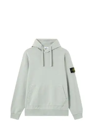 Stone Island Stone Island Logo Patch Drawstring Hoodie Sage Green