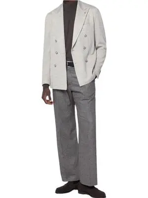 Tagliatore Double-breasted Jacket With Peak Lapels - Beige