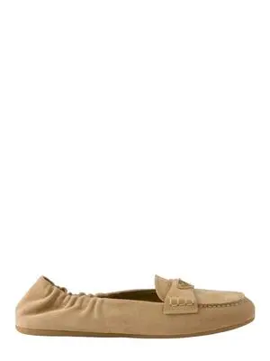 Prada Suede Loafers With Quilted Detail - Hazel