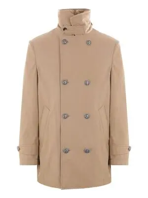 Brunello Cucinelli Buttoned Padded Coat - Nude