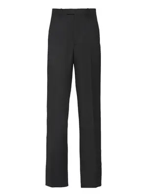 Prada Wide-leg Tailored Trousers - Black