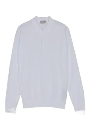 John Smedley Bradwell Long-sleeve Polo Shirt - White
