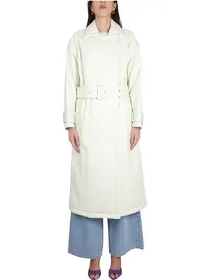 STAND STUDIO Logo Coat - White