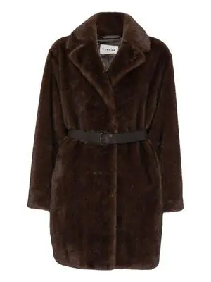 P.a.r.o.s.h Belted Lapel Coat - Black