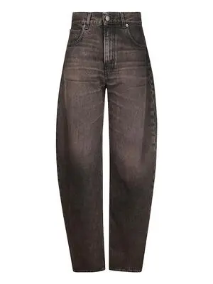 HAIKURE Denim Trousers With Belt Loops - Black