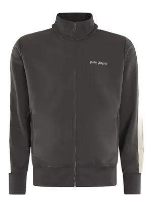 Palm Angels Stripe Detail Track Jacket - Grey