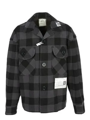 Mihara Yasuhiro Checked Long Sleeve Jacket - Black