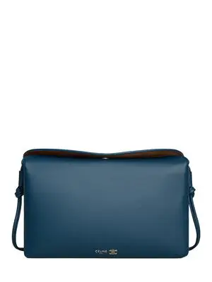 Celine Trio Flap In Smooth Lambskin - Blue