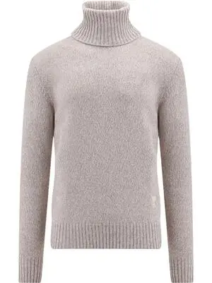 Ami De Coeur Roll Neck Knitted Jumper - Gray