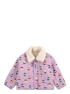 BOBO CHOSES Reversible Sheepskin Jacket With Graphic Print - Lavender