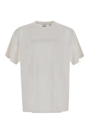 Burberry Burberry Logo Detailed Crewneck T-Shirt White