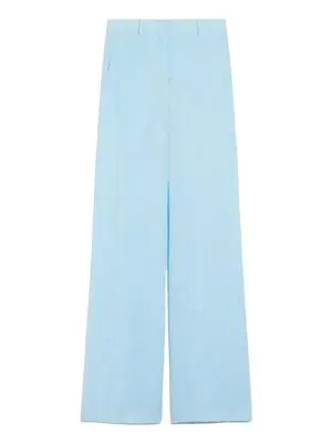 Sportmax Light Slim Bell-bottom Trousers - Blue