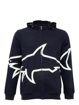 PAUL  SHARK Paul & Shark Logo Hooded Casual Jacket - Black