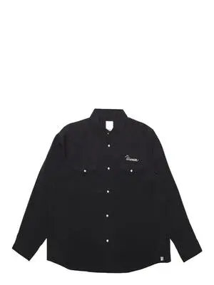 Visvim Logo Embroidered Casual Shirt - Black
