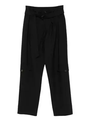 Brunello Cucinelli Belted Cargo Pants With Snap Flap Pockets - Black