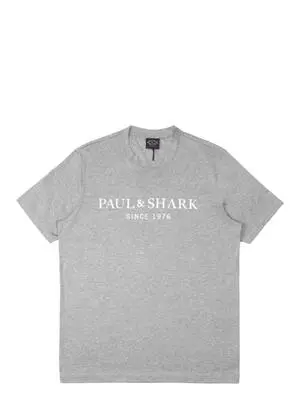 PAUL  SHARK Logo Details T-shirt - Gray
